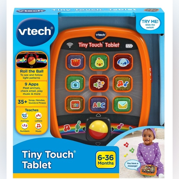 vtech | Toys | Vtech Tiny Touch Tablet Learning Toy For Baby Teaches ...